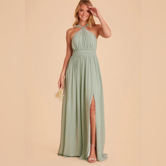 Birdy Grey | Dresses | Nwt Birdy Grey Sage Green Kiko Halter Chiffon ...